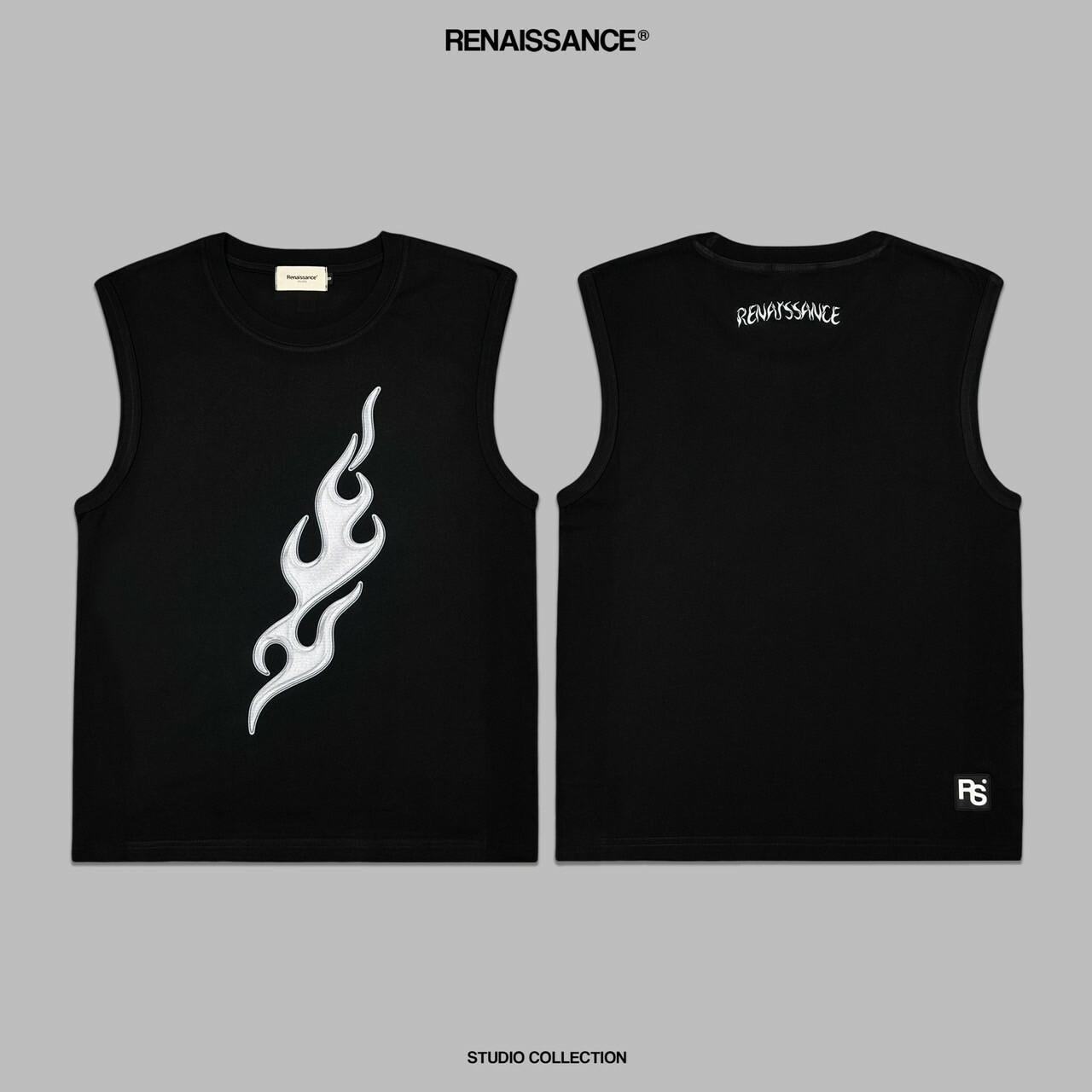 RENAISSANCE 質感金屬火焰 剪裁背心 ‘’ Metal Flame Tank Top