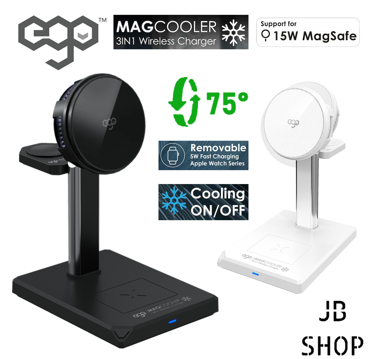EGO MagCooler@ 3in1 半導體制冷無線充電器