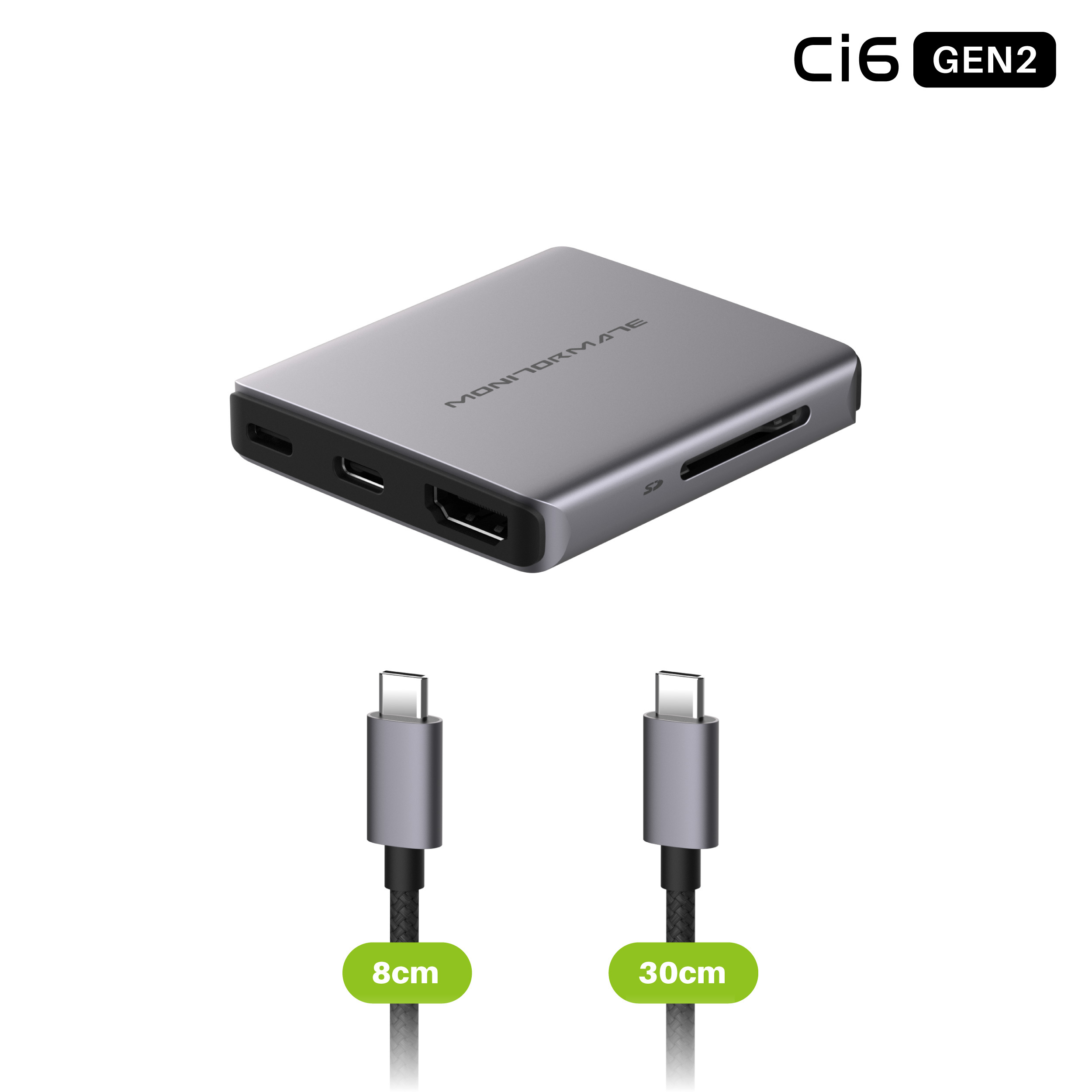 Ci6 USB-C Gen2 六合一小方塊轉接器