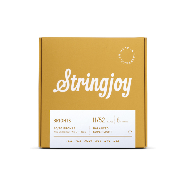 Stringjoy BRIGHTS 80/20 11-52 黃銅 6弦木吉他套弦 STRSJ-BB1152