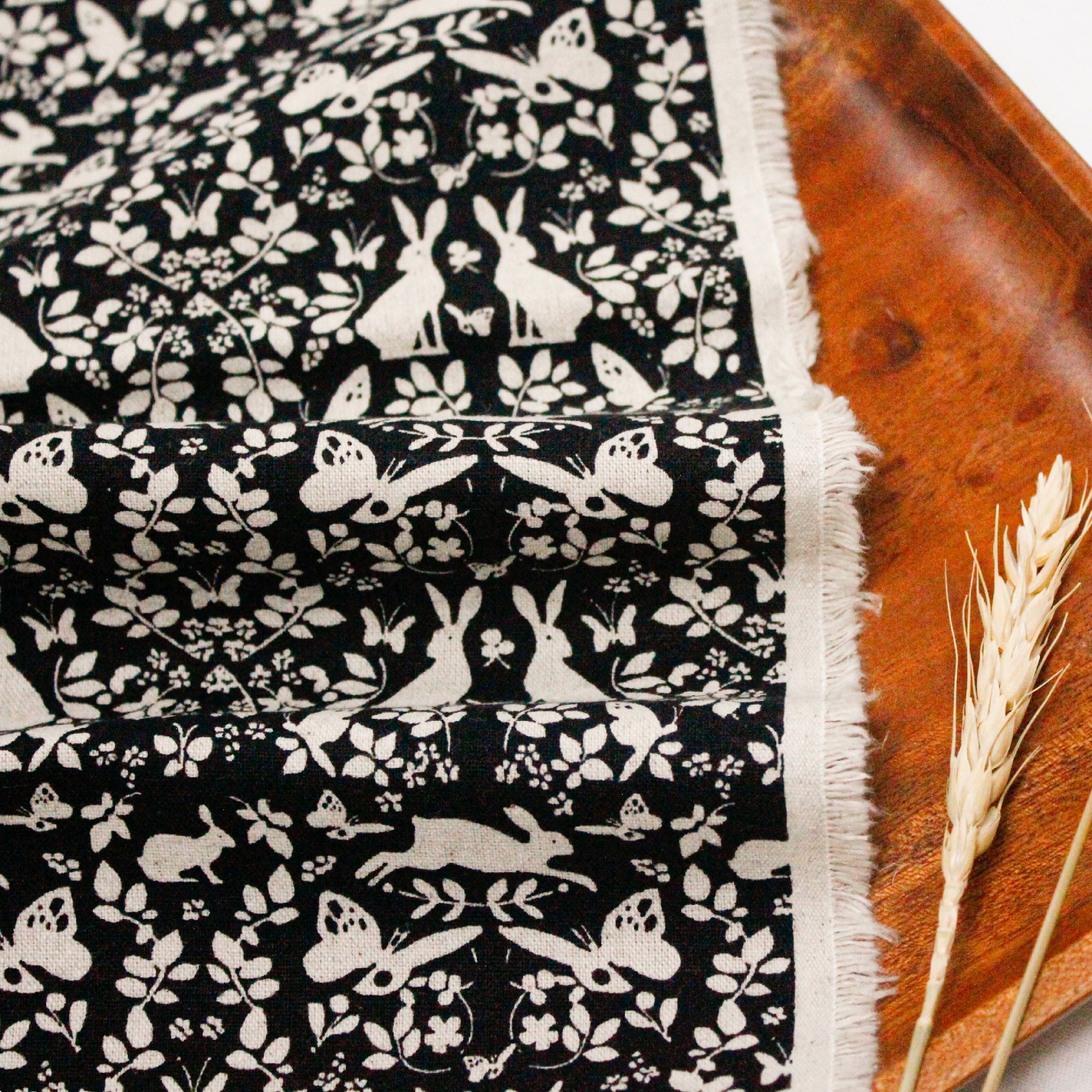 日本中厚棉麻 幽幻兔兔