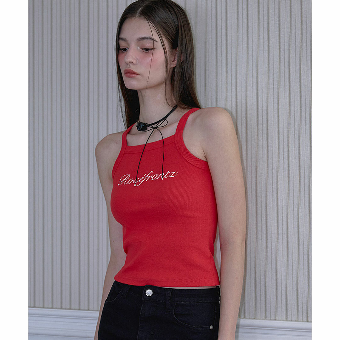 【Rose Frantz】【網店限定】Rose Lettering Sleeveless [Red]