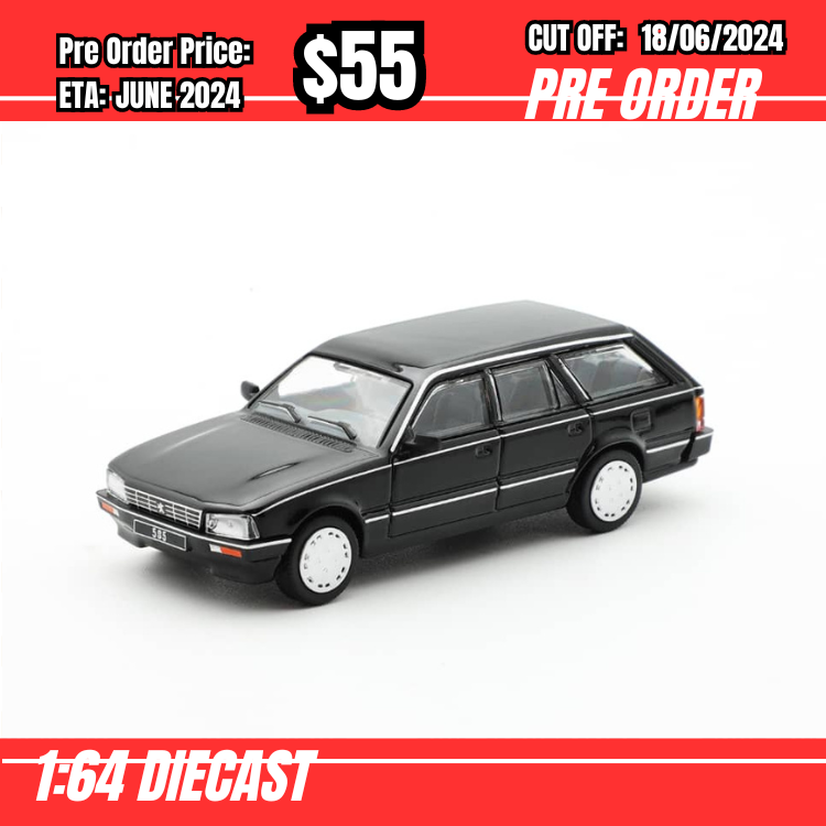PO-$55 * DCT * 1:64 Peugeot 505 SW Black [OD06/06]