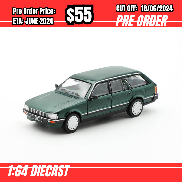 PO-$55 * DCT * 1:64 Peugeot 505 SW Dark Green [OD06/06]