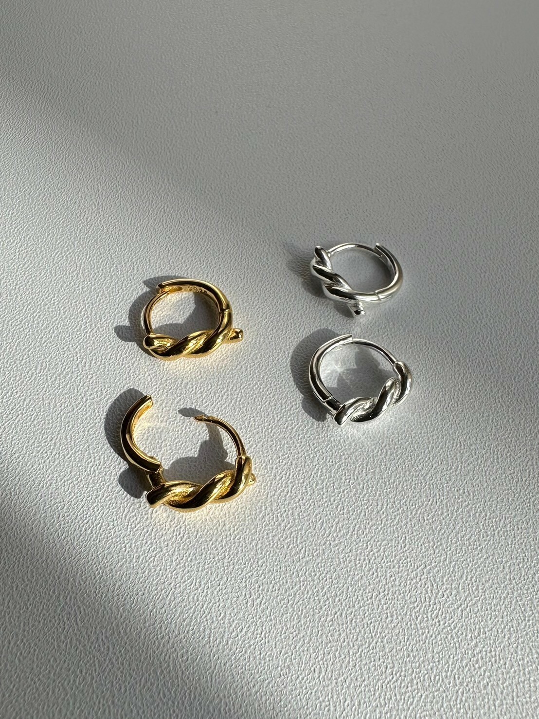S925 knot hoop pierce | none tw