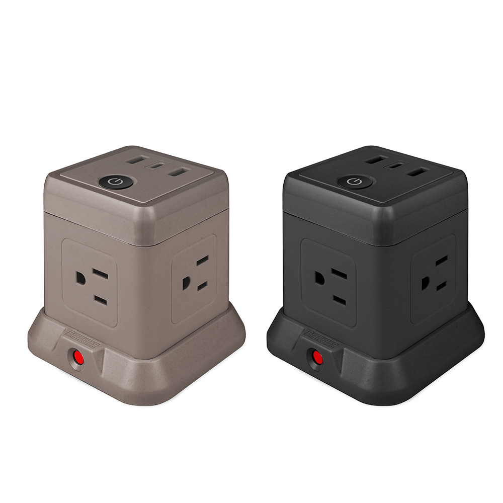 【KINYO】3P1開4插立方USB延長線5呎 (SGU-3145)