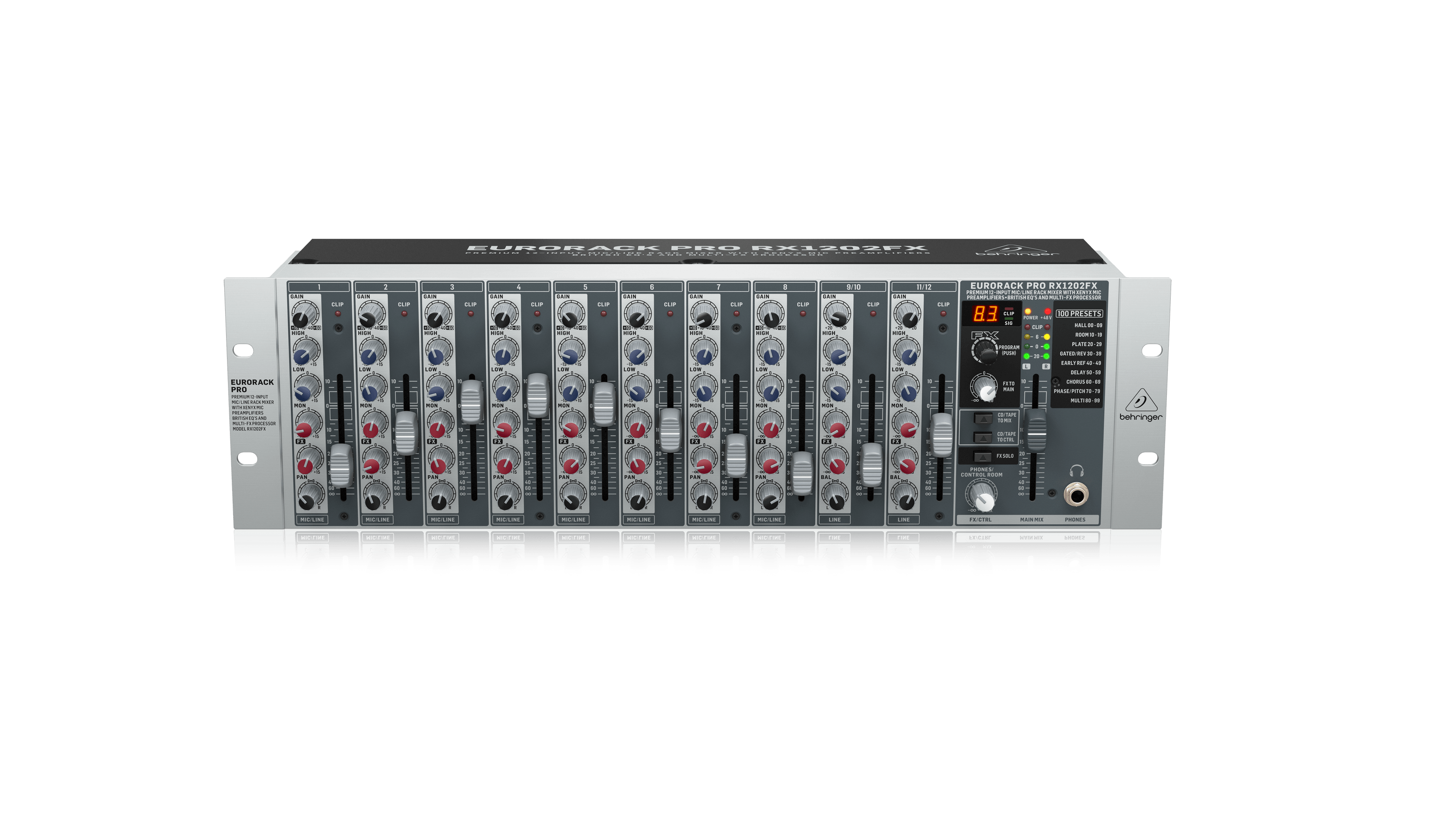 Behringer Analog Rack Mixers with Effects RX1202FX RX12