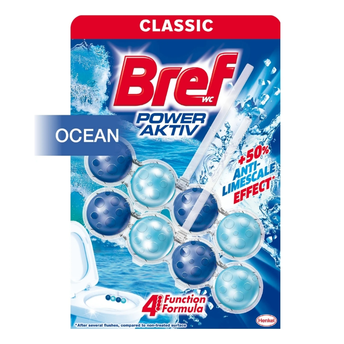 Bref - Power Active 4in1 馬桶強力清潔芳香球, 50g x 2