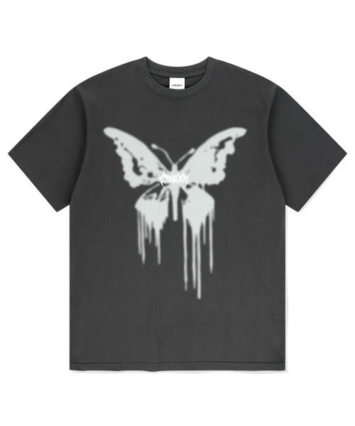 MAHAGRID - BUTTERFLY GOTH TEE (CHARCOAL)