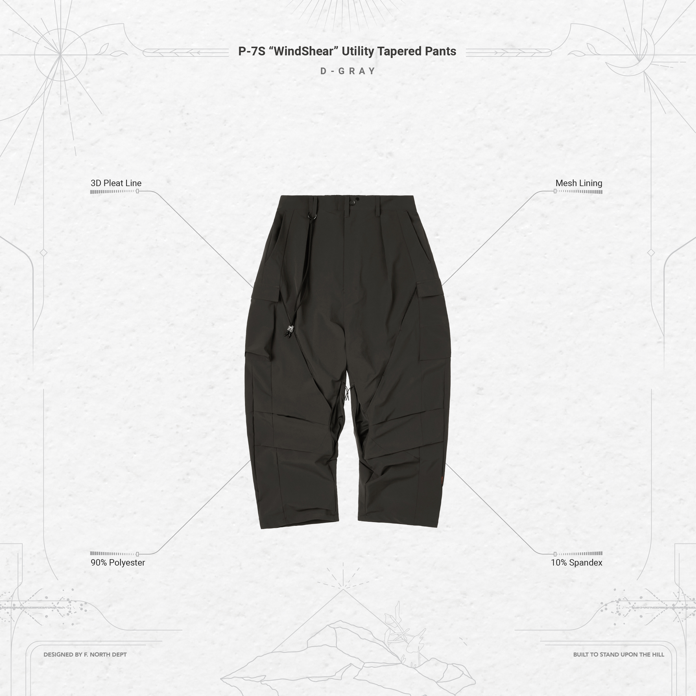 P-7S “WindShear” Utility Tapered Pants - D-Gray