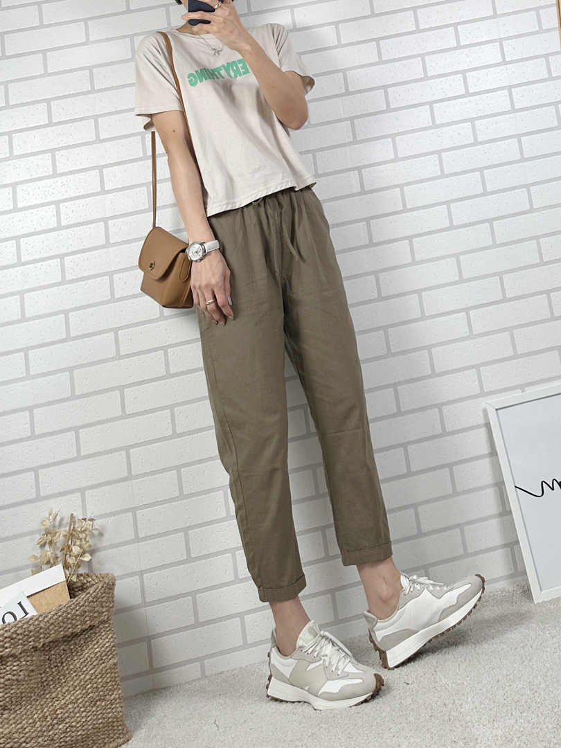 Hi Sisters 愛自己女裝 |不緊貼腳踝 休閒百搭棉麻褲|