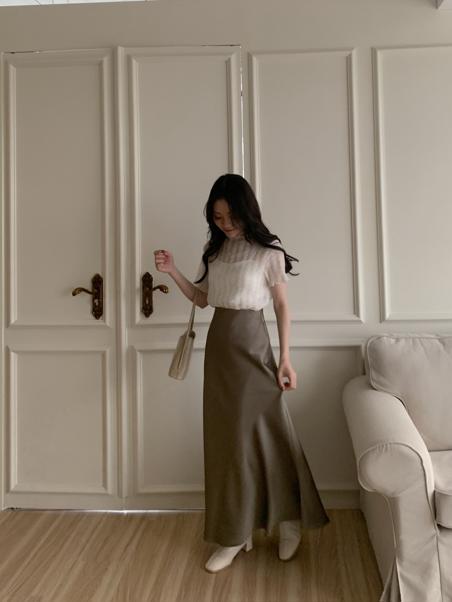 H402-波浪紋透膚短袖-2Colors