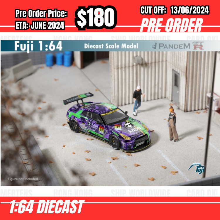 PO-$180 * Fuji * 1:64 Pandem GTR R35 EVA Purple [OD1...