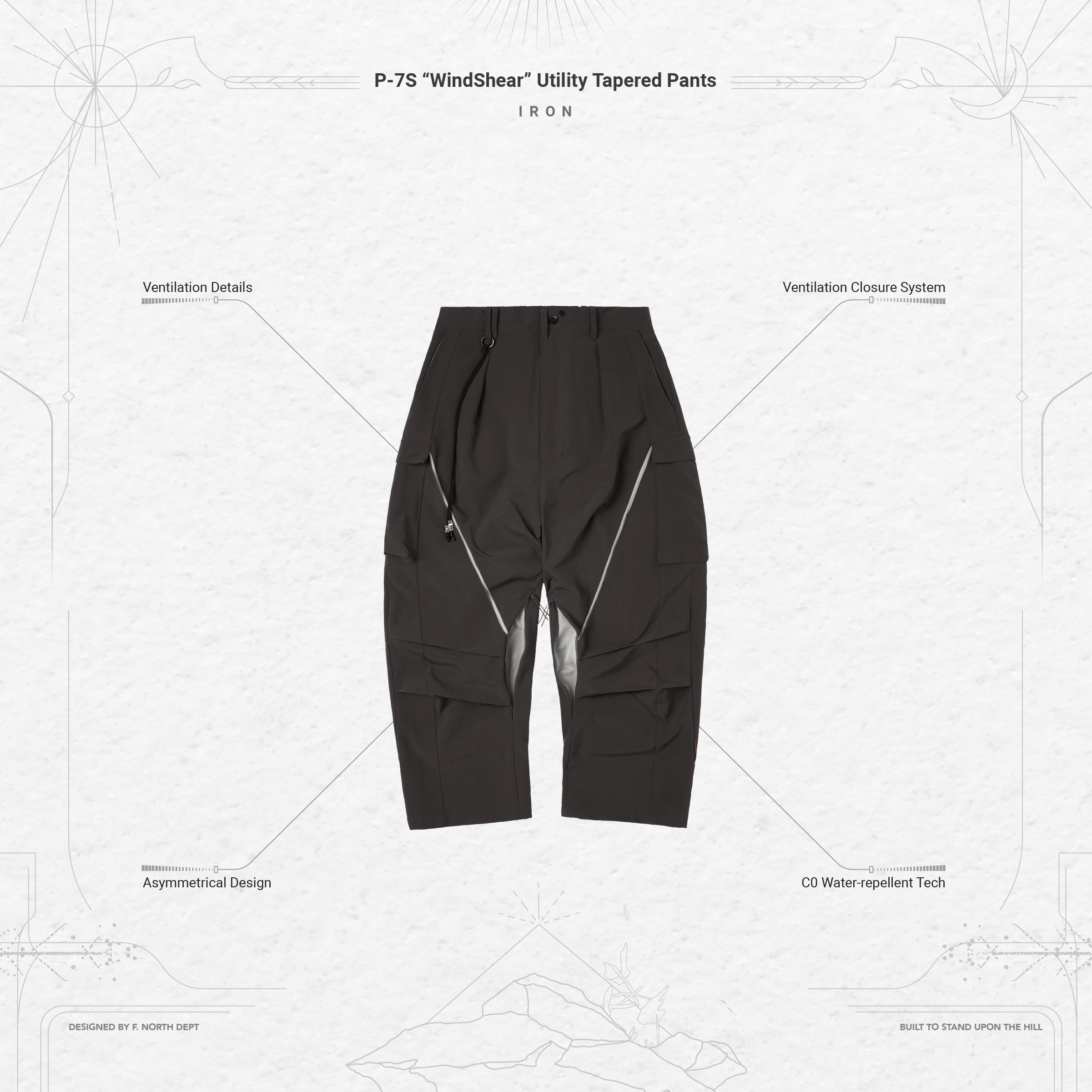 P-7S “WindShear” Utility Tapered Pants - Iron