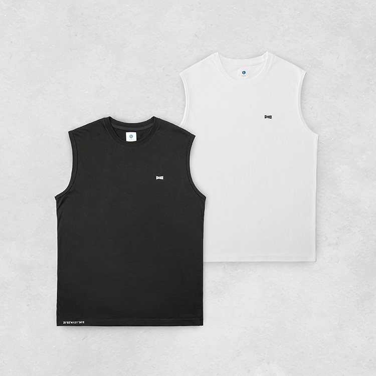 B-SIDE UNDERWEAR TANK TOP White & Black