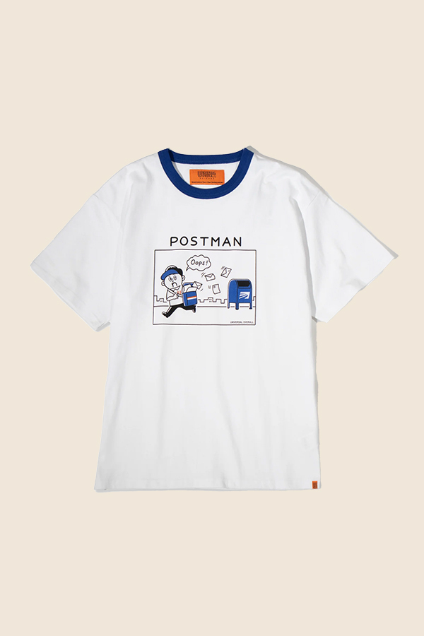 UNIVERSAL OVERALL - WINDY JR POSTMAN RINGER 短TEE