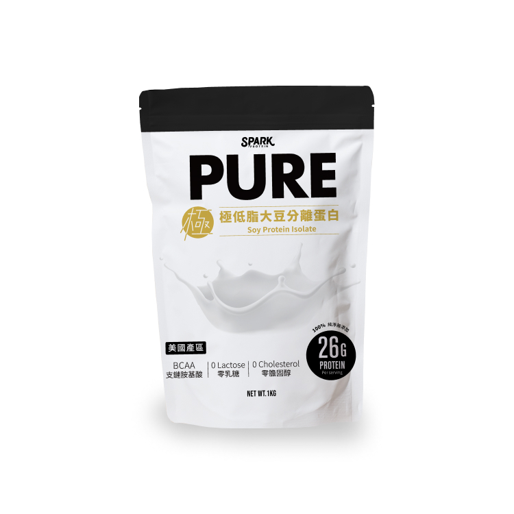 Spark Pure 純極低脂分離大豆蛋白 90%植物蛋白含量 純淨無調味｜Spark Protein