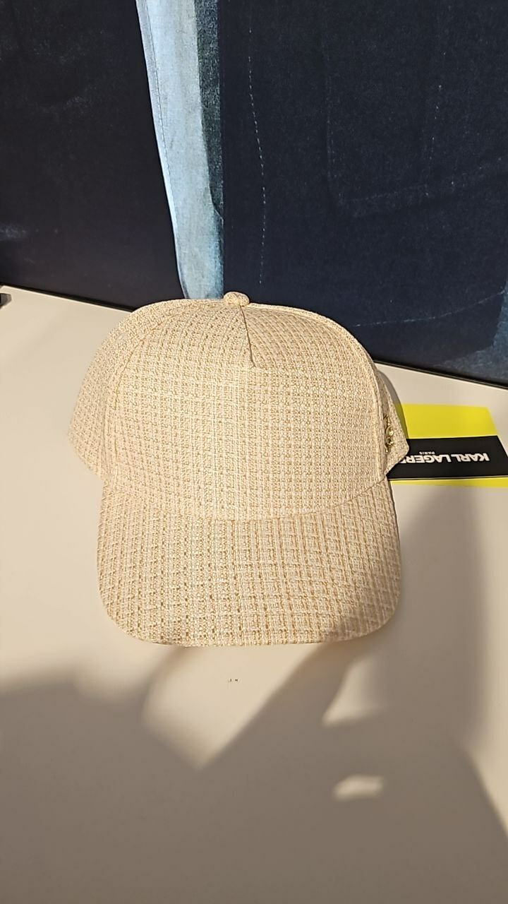 [U] KARL LAGERFELD L4WH7601 WOMEN'S FULL METAL LOGO BASHER CAP,BEIGE ...