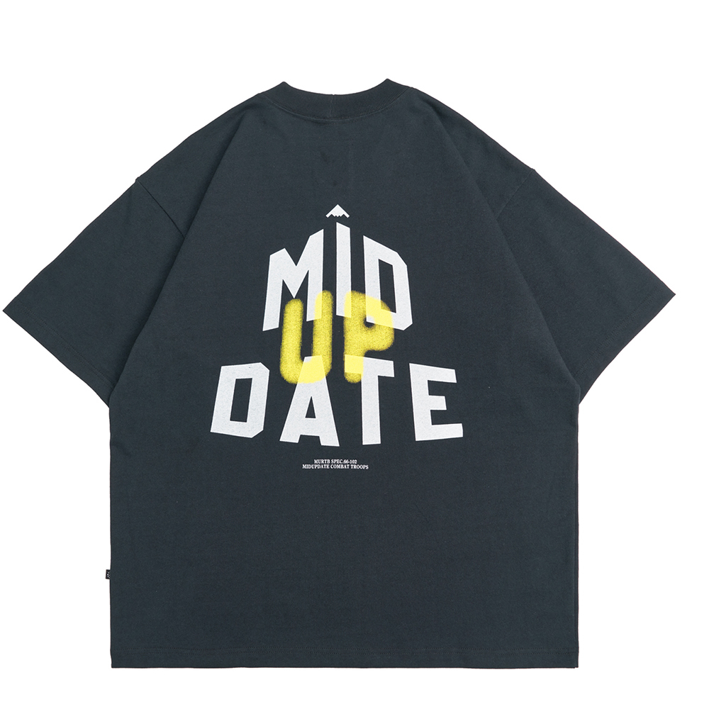 MIDUPDATE 日系撞色噴漆短TEE