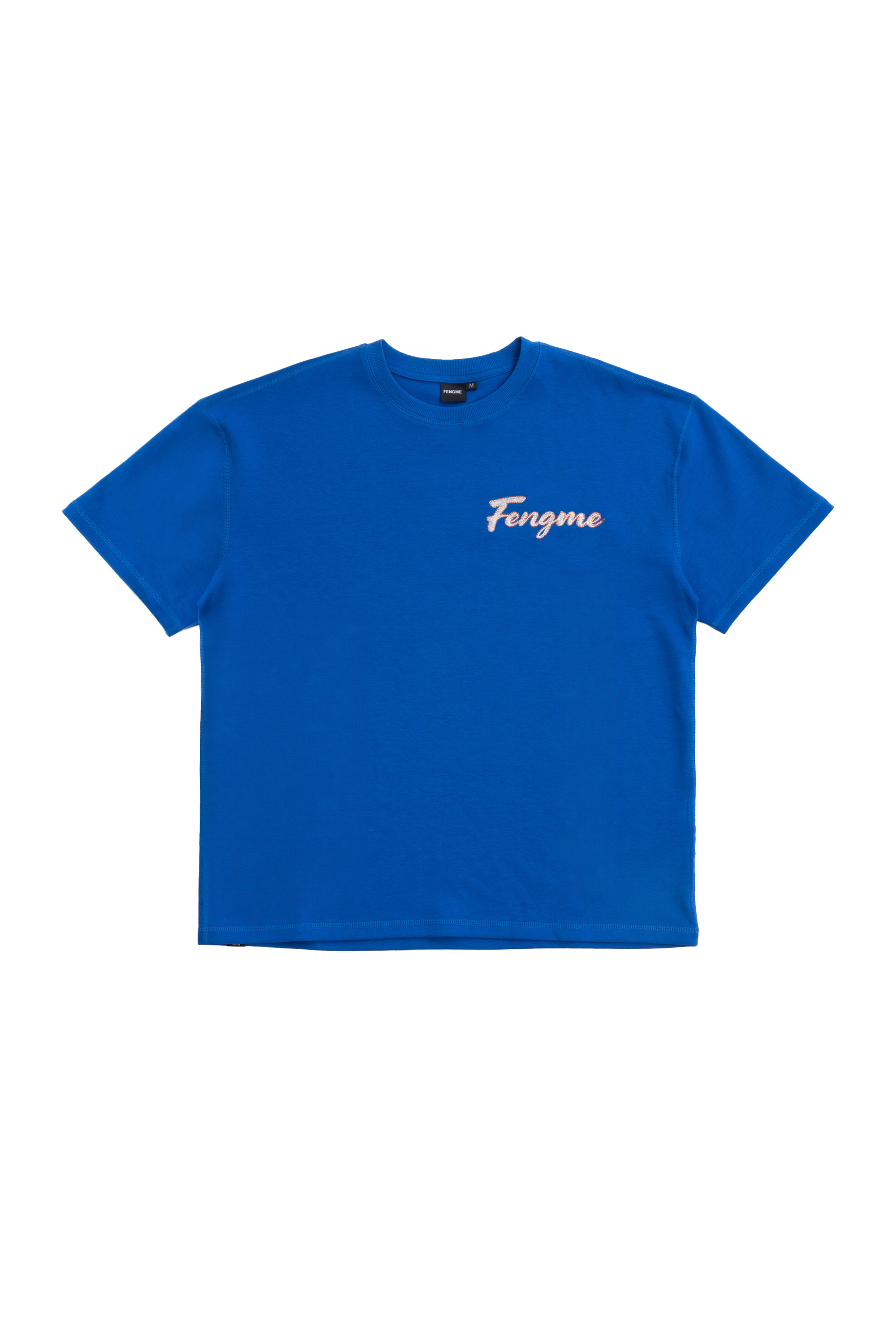 雙色刺繡LOGO短袖 - 寶藍