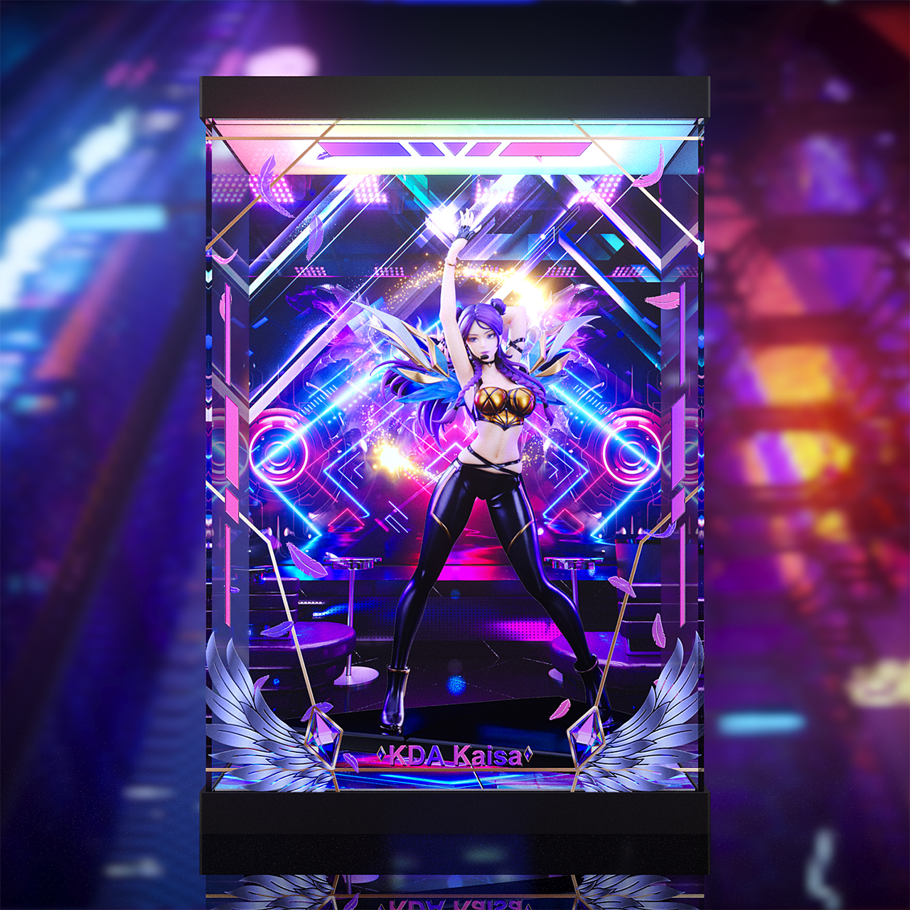 預售[AOWOBOX] APEX-TOYS 英雄聯盟 KDA 卡莎手辦 主題展示盒