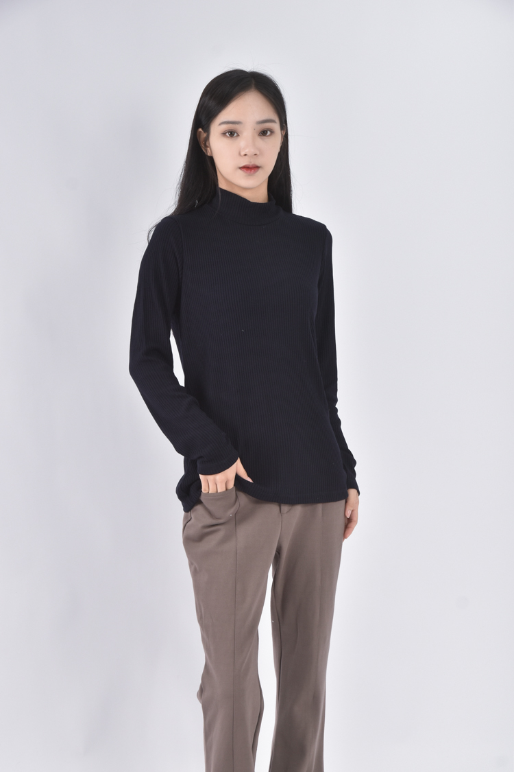 二拾衫-(L) lativ高領黑色長袖上衣二手衣｜30日無條件退貨