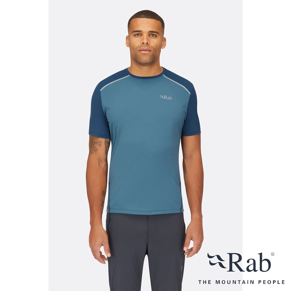 Rab Force Tee 男款 圓領短袖透氣排汗衣 獵戶藍/暴風藍 QBL-05-OBT