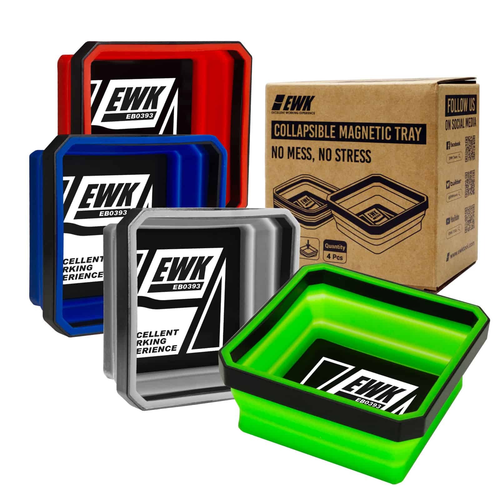 4 Pcs Collapsible Magnetic Parts Tray for Screws | EWK