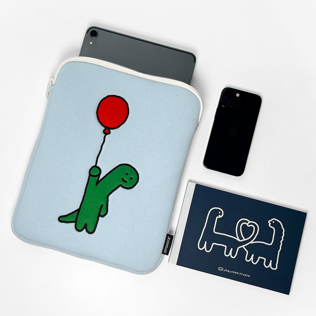 JOGUMAN | 11吋天藍色拿氣球腕龍電腦包