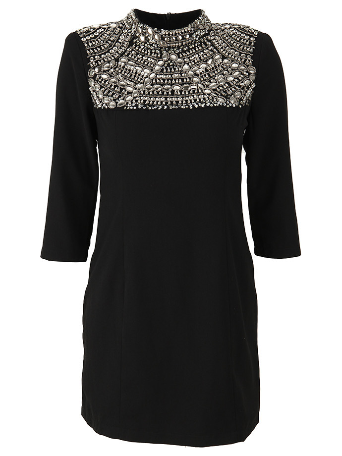 BESIONIA PRE-OWNED BEADED EMBELLISHED DRESS S