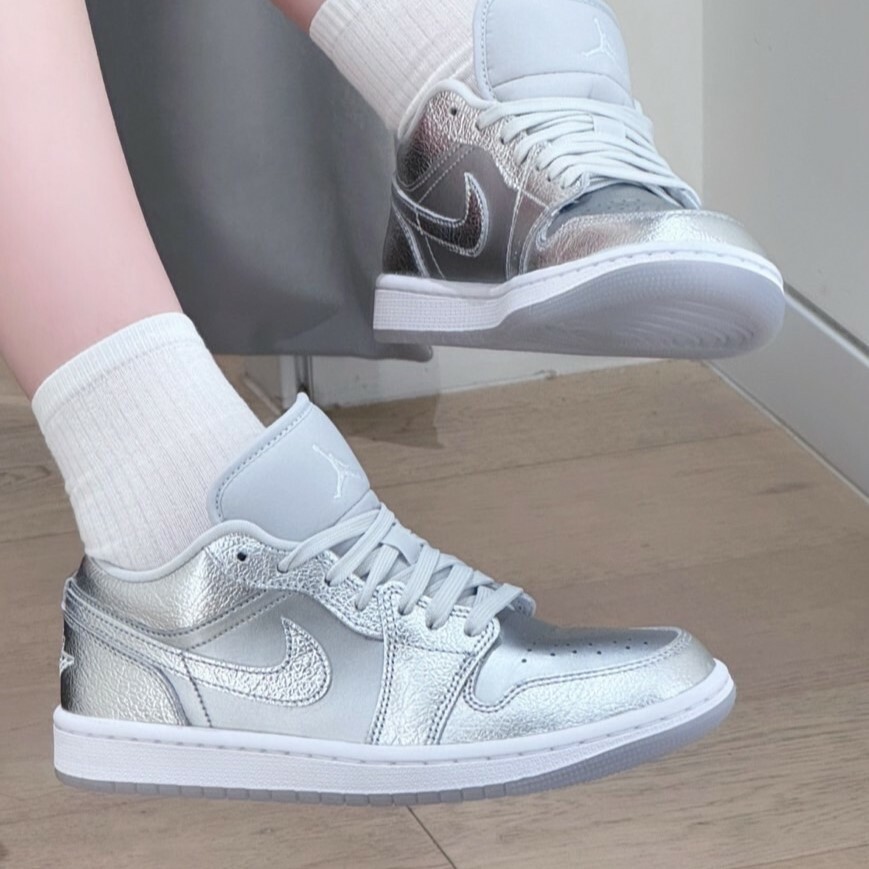 AIR JORDAN 1 AJ1 LOW SE "Metallic Silver" 銀色 Y2K 千禧 雷射