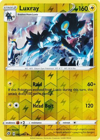 S2 Luxray - 062/192 - Holo Rare Reverse Holo