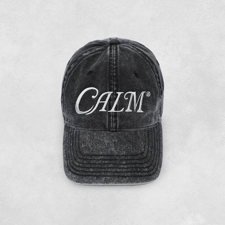 B-SIDE CALM EMBROIDERED CAP Black