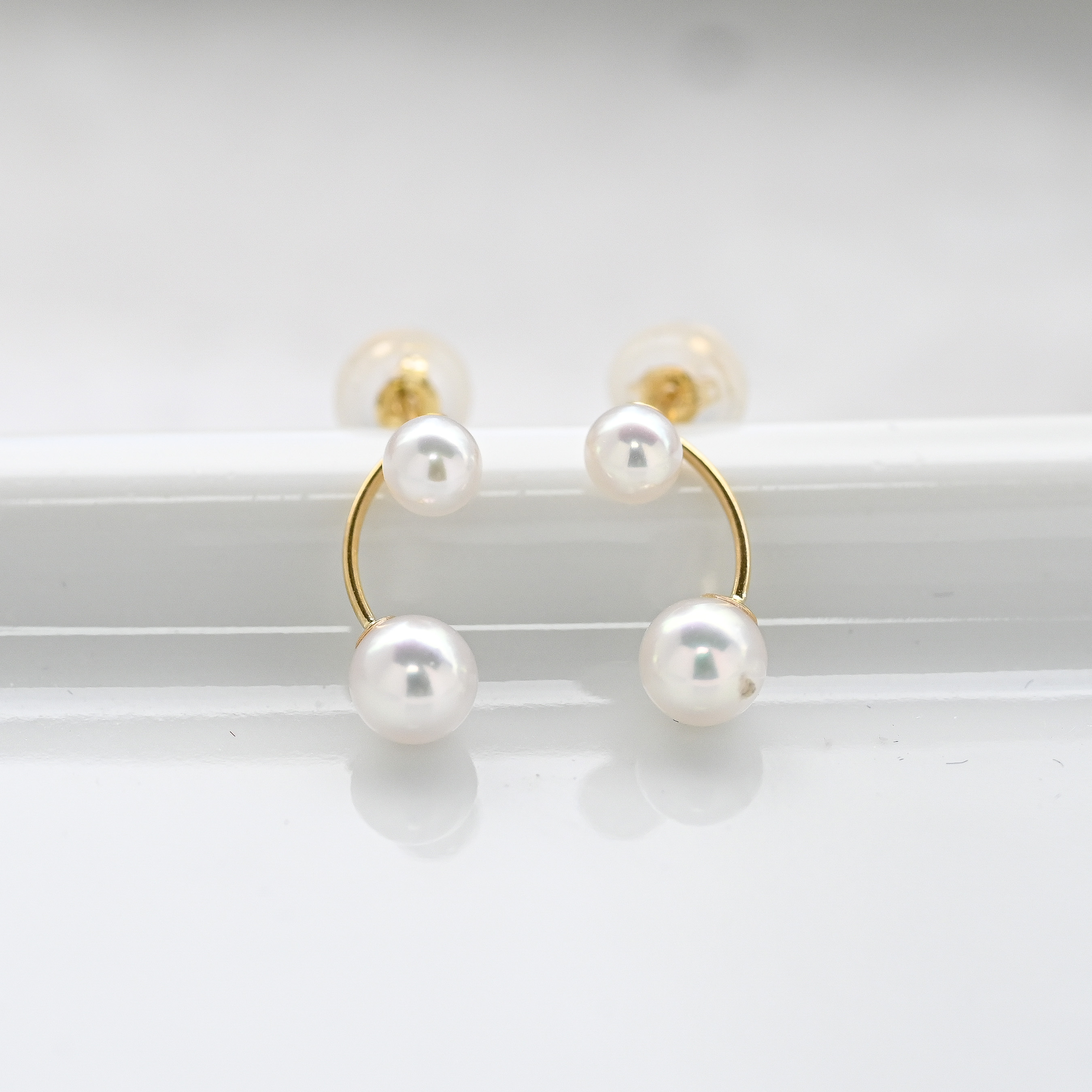 18K Two Way Wear Baby Akoya Earrings