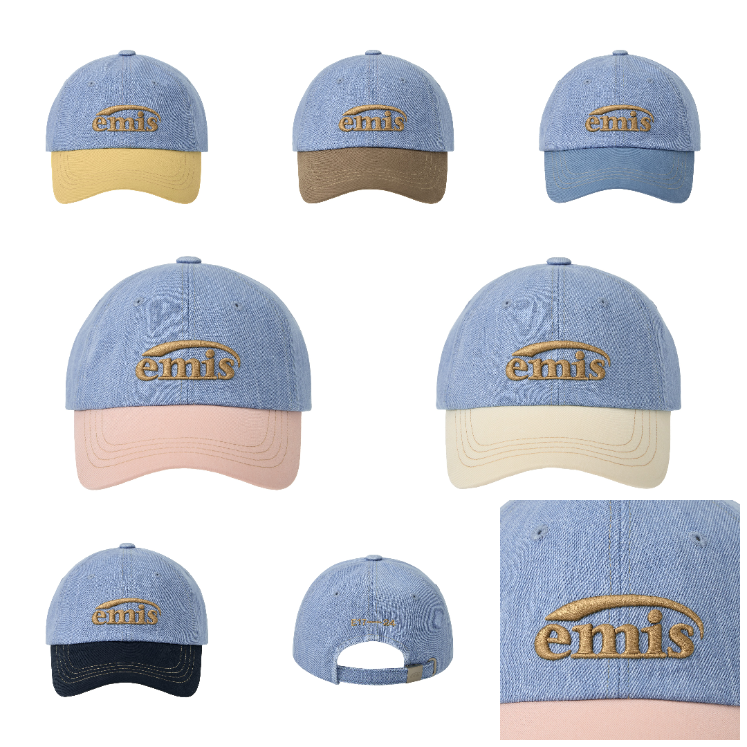 現貨┃emis WASHED DENIM BALL CAP LIGHT 水洗單寧 拼色老帽