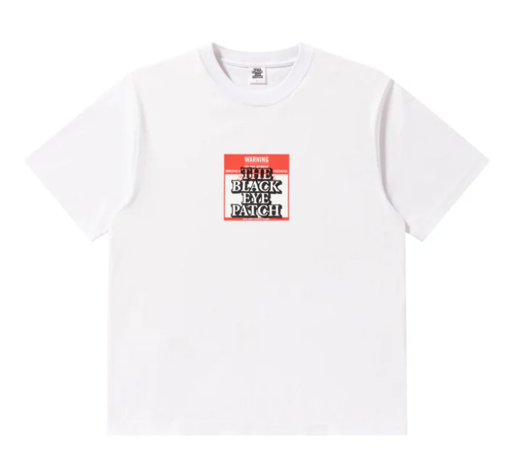 BLACKEYEPATCH DO NOT REMOVE LABEL TEE WHITE