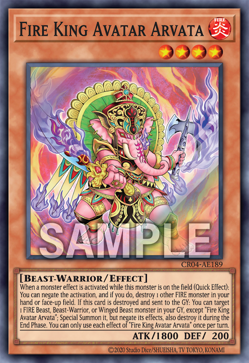 CR04-AE189 (SR)Fire King Avatar Arvata