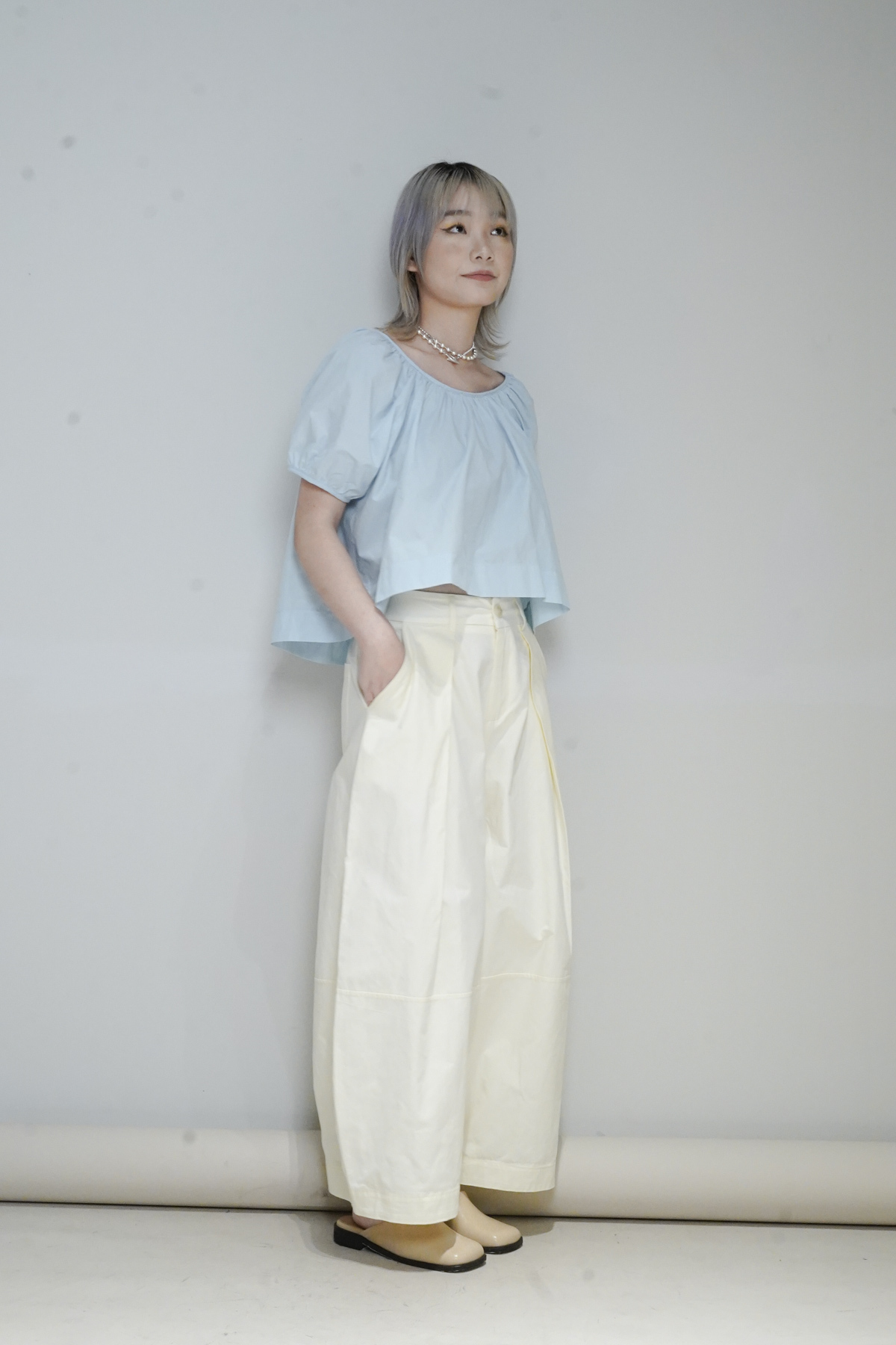 2 sided good length Wawa blouse (BLUE)