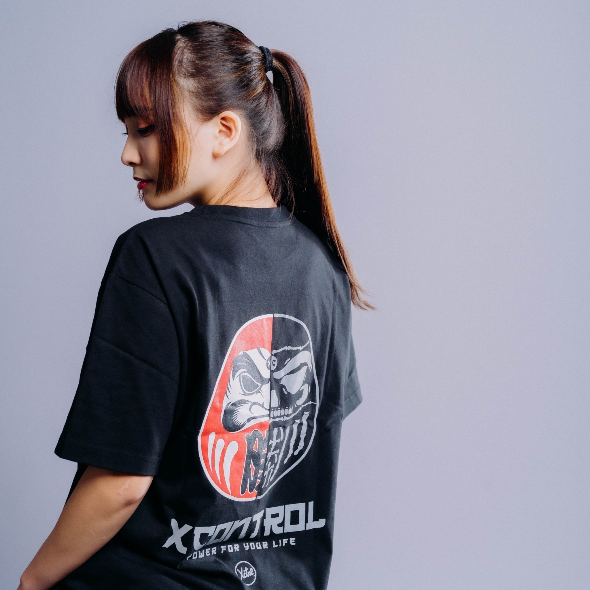 XCTRL半剖不倒翁短T-黑