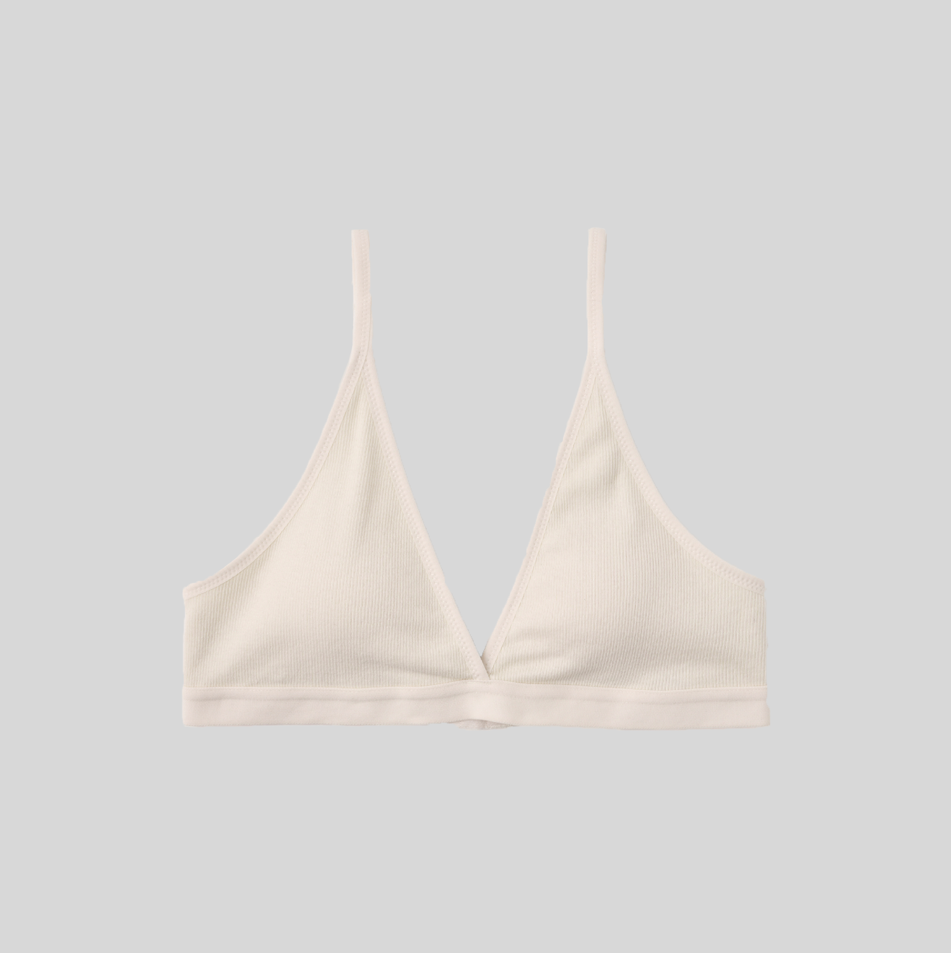 SOOPUI - Square Ribbed Modal Bra In Cream