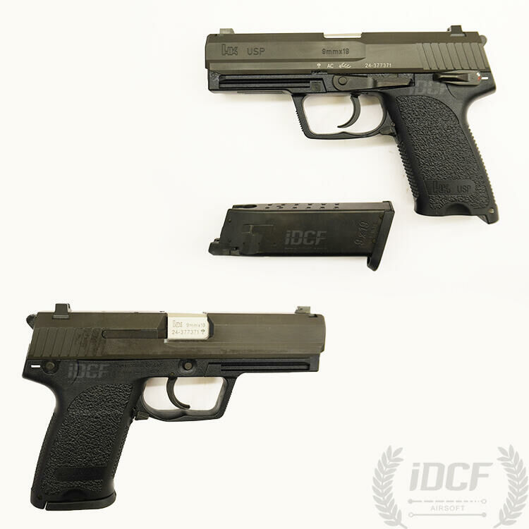 MARUI HK USP PISTOLE 黑銀管 鋼製GBB 14667-4