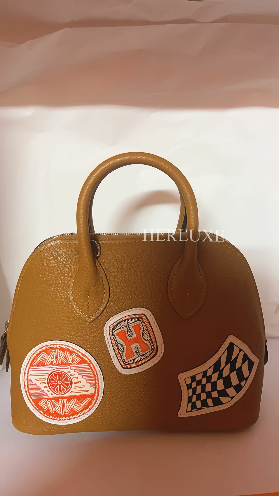 Bolide mini 28 caramel ck chèvre W 限量版 徽章