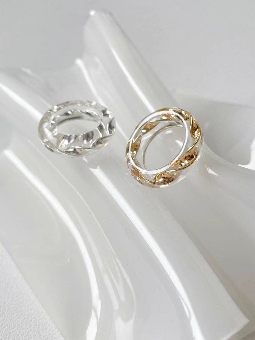 pure spiral gold/silver ring
