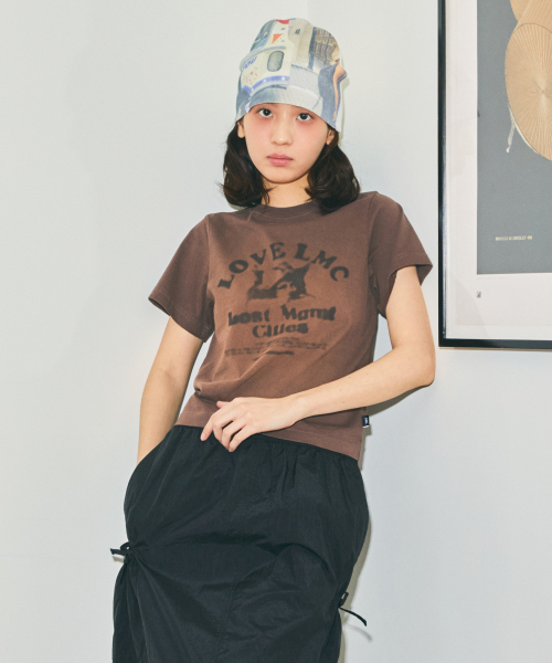 【代購】LMC 女 LOVE ANGEL CROPPED 復古Y2K 短版 短袖 短T 0LM24STS80