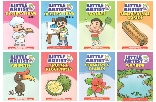 Little Artist Occupations Colouring Book