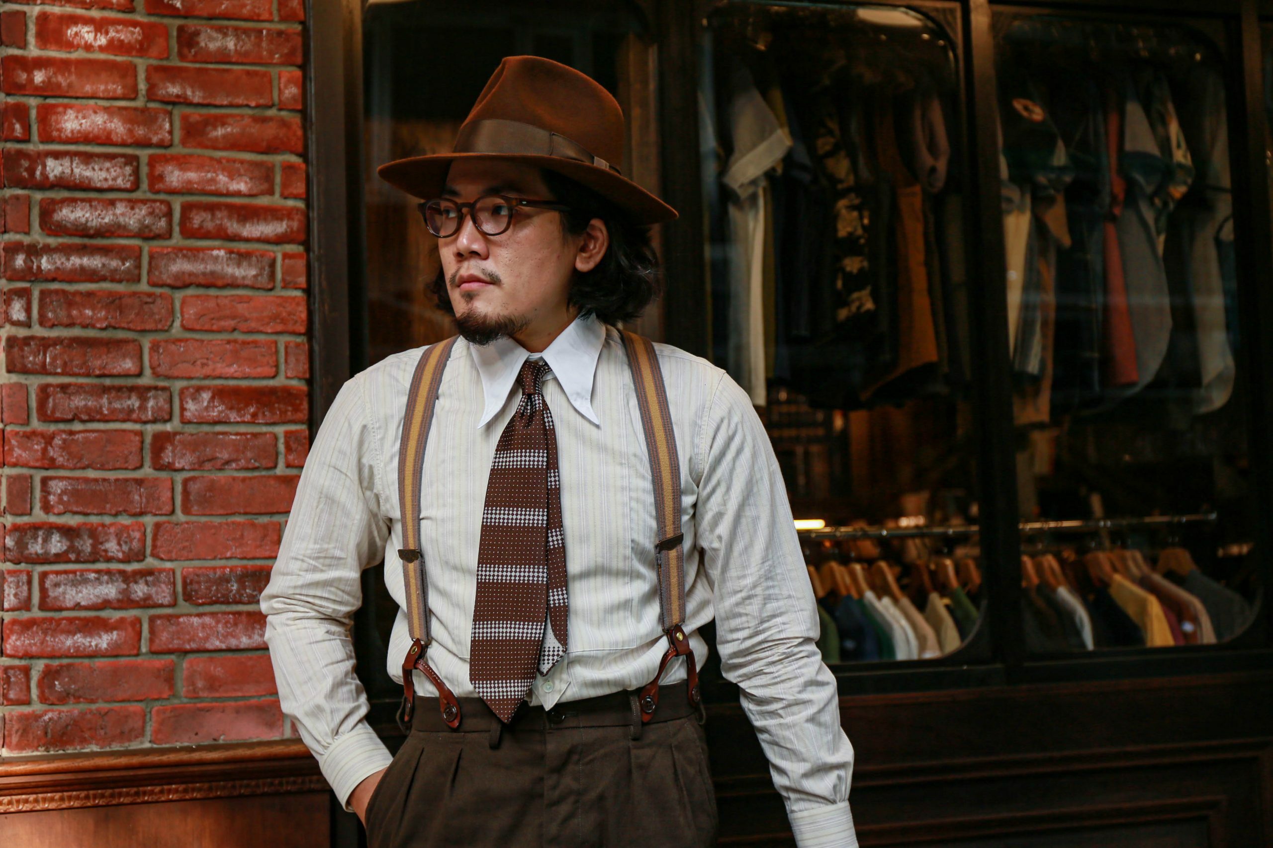 ADJUSTABLE COSTUME - 可換式領片復古紳仕襯衫 (綠標優惠)