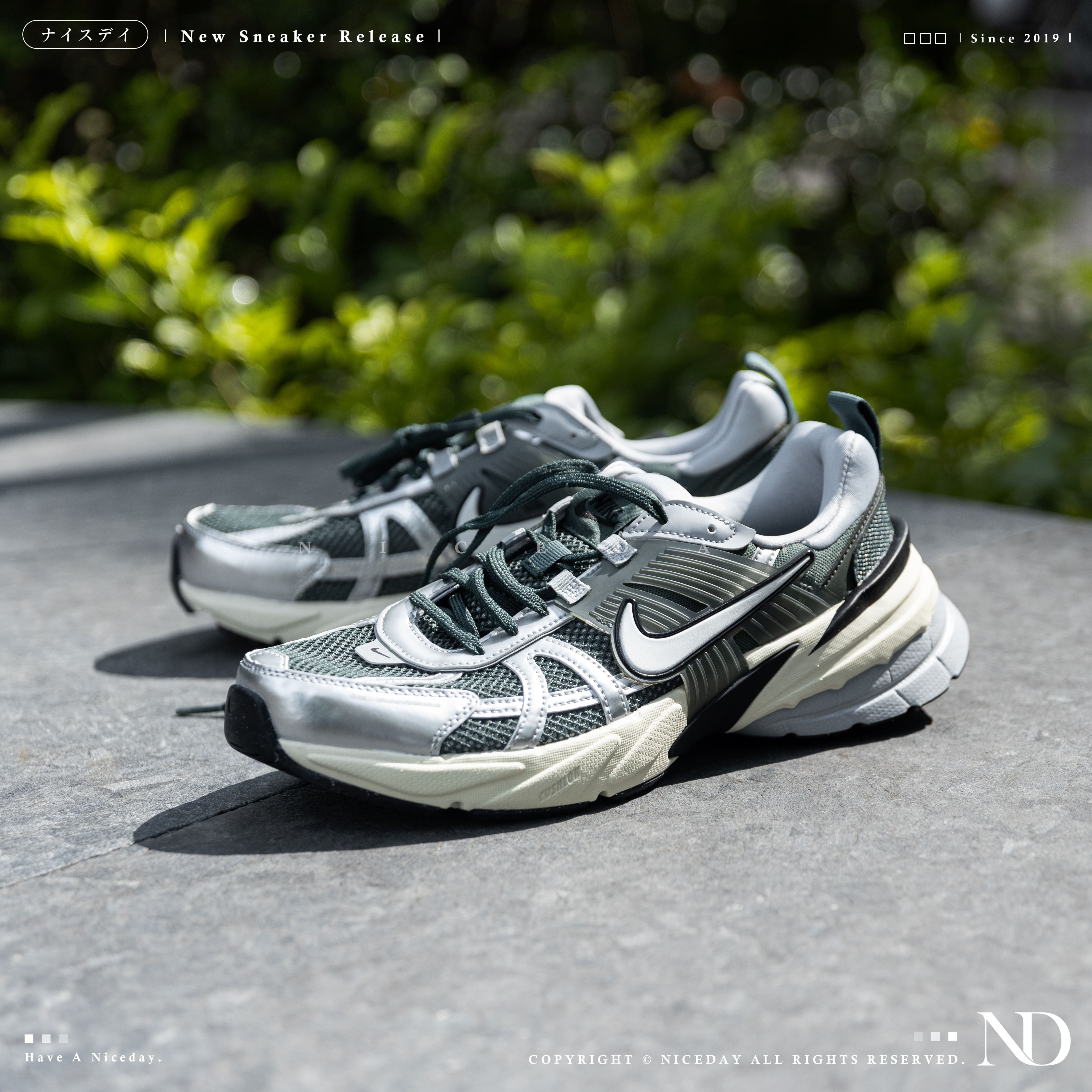 NICEDAY 現貨 Nike V2K Run Vintage Green 復古綠 Y2K 復古 銀 HJ44