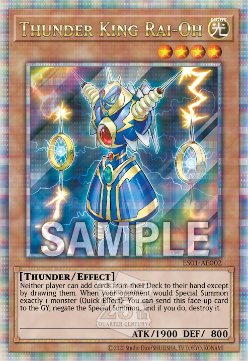 ES01-AE002 (SR/UTR)Thunder King Rai-Oh(雷王)