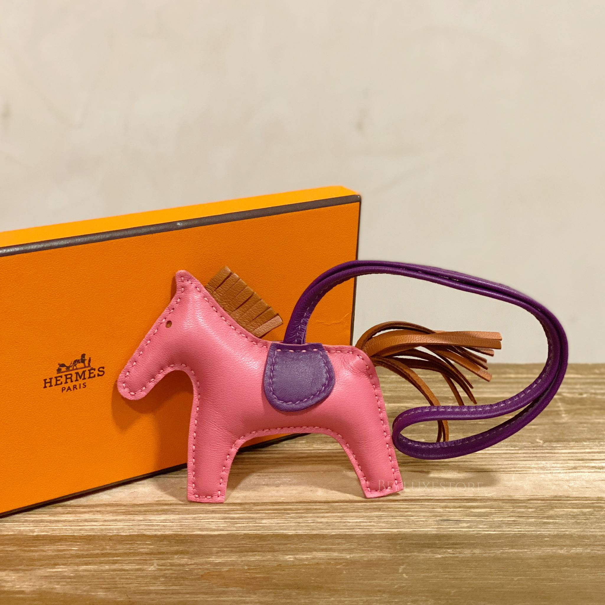[Unused] Hermes rodeo stamp D pink/purple