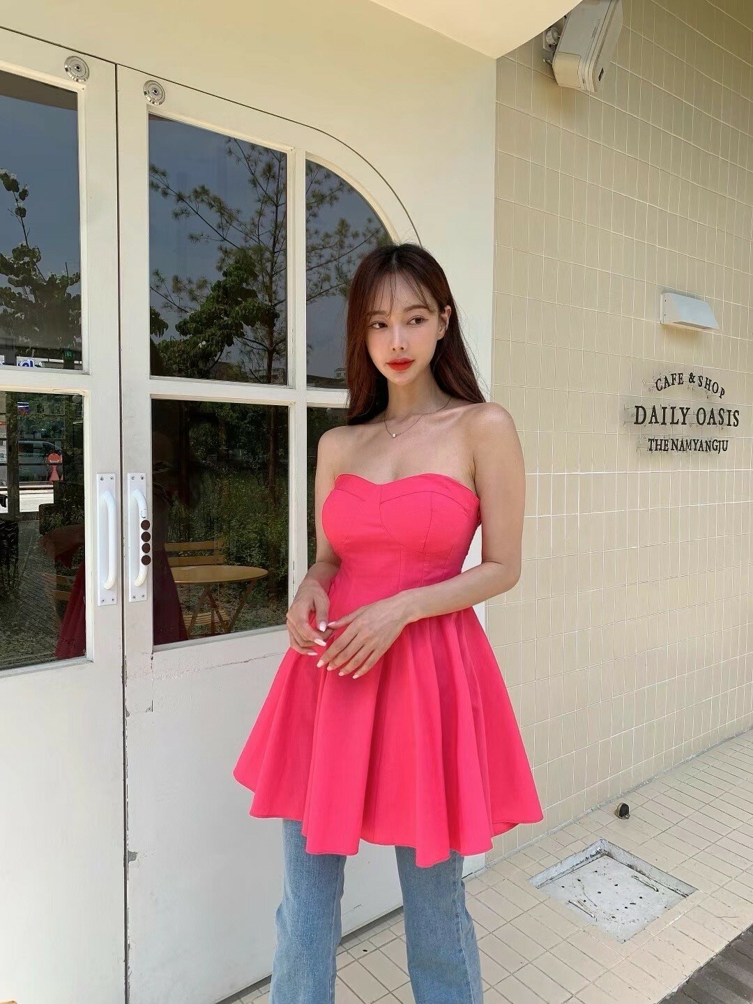 韓國連線-露肩百搭上衣(三色)S095